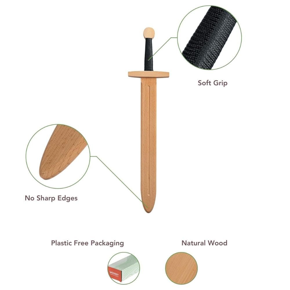 Woodsy Big double-edged sword with straight cross-guard – Challenge ...